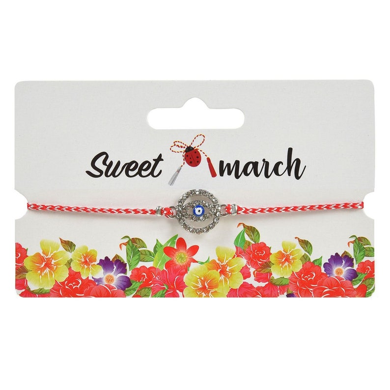 Martenitsa Bracelet With EVIL EYE Charm Μαρτιάτικο Spring March Martis ...