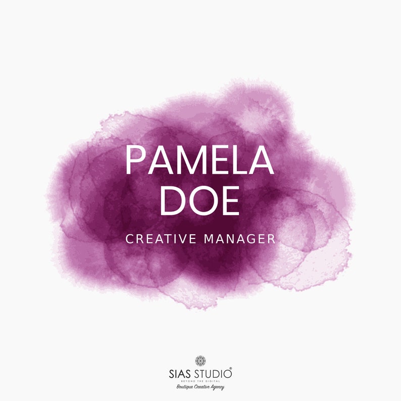 Premade Logo Logo Watercolor Effect Business Cards Primary | Etsy