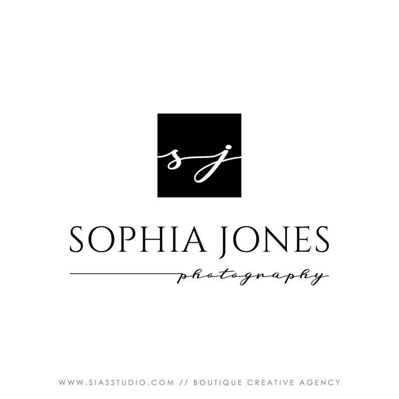 Photography Logo Design Logo With Calligraphic Initials | Etsy