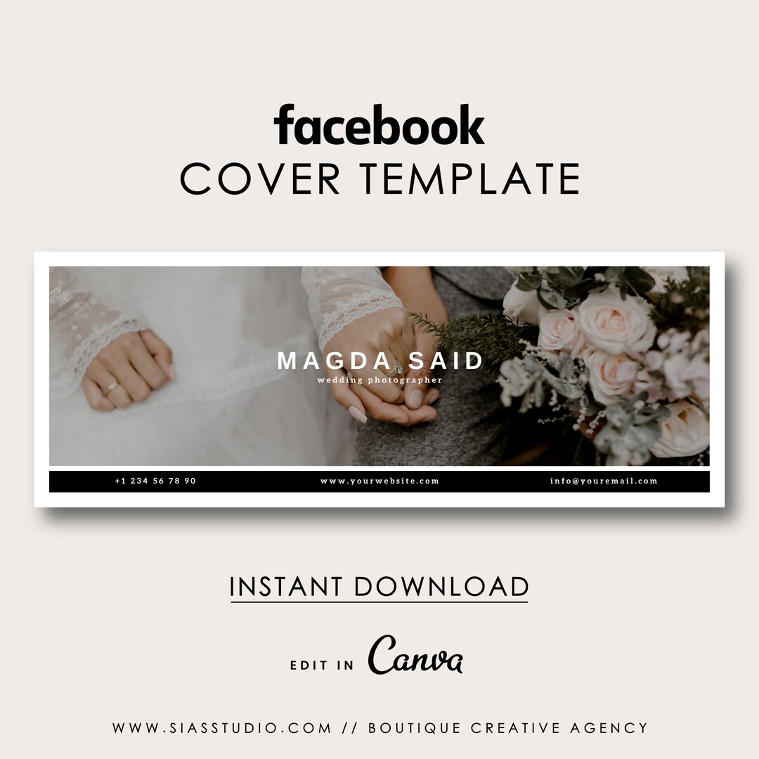 Facebook Cover Template for Canva, Customizable Facebook Cover ...