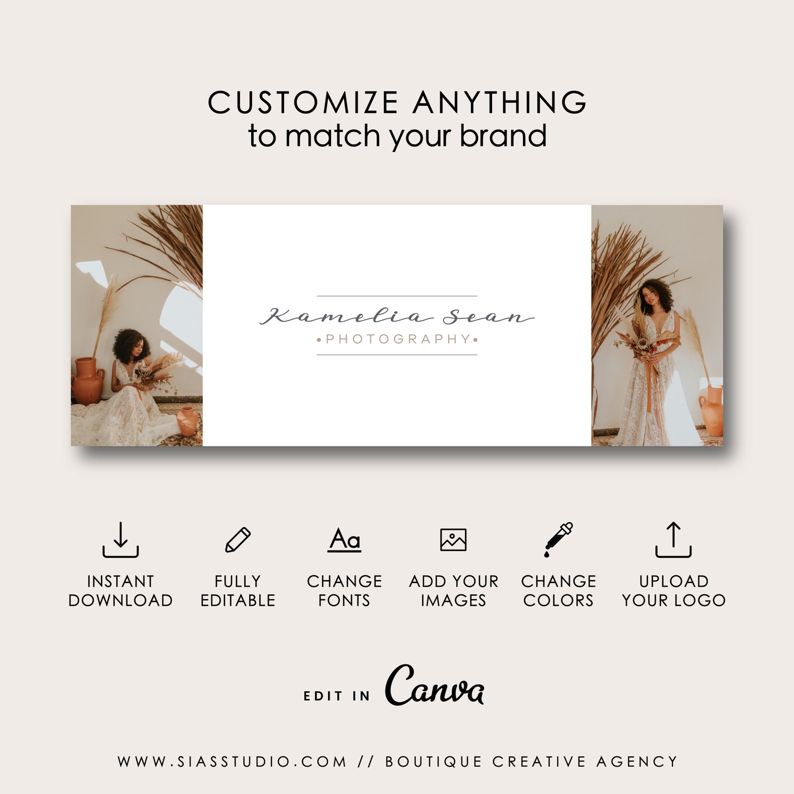 Facebook Cover Template for Canva, Customizable Facebook Cover ...