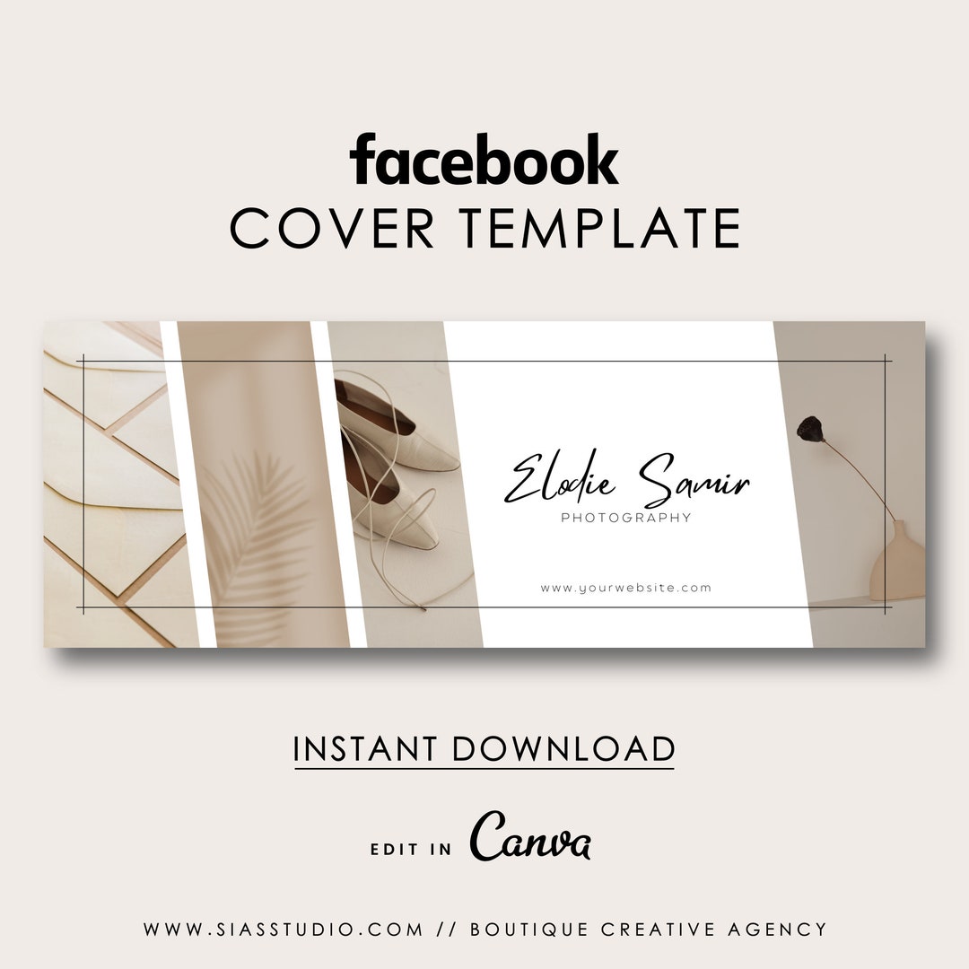 Facebook Cover Template for Canva, Customizable Facebook Cover ...