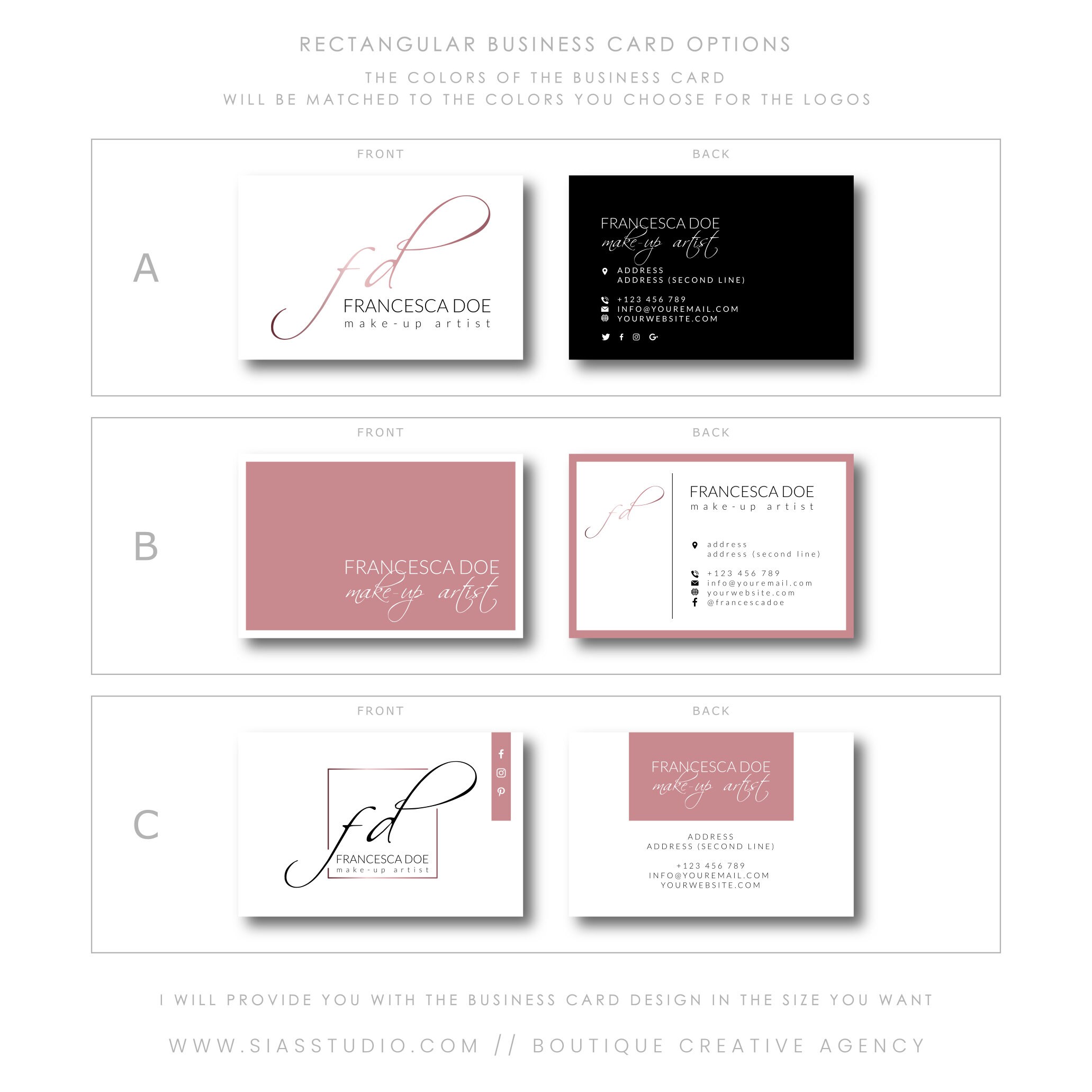 Logo Design Package Calligraphic Style Logo Modern and - Etsy