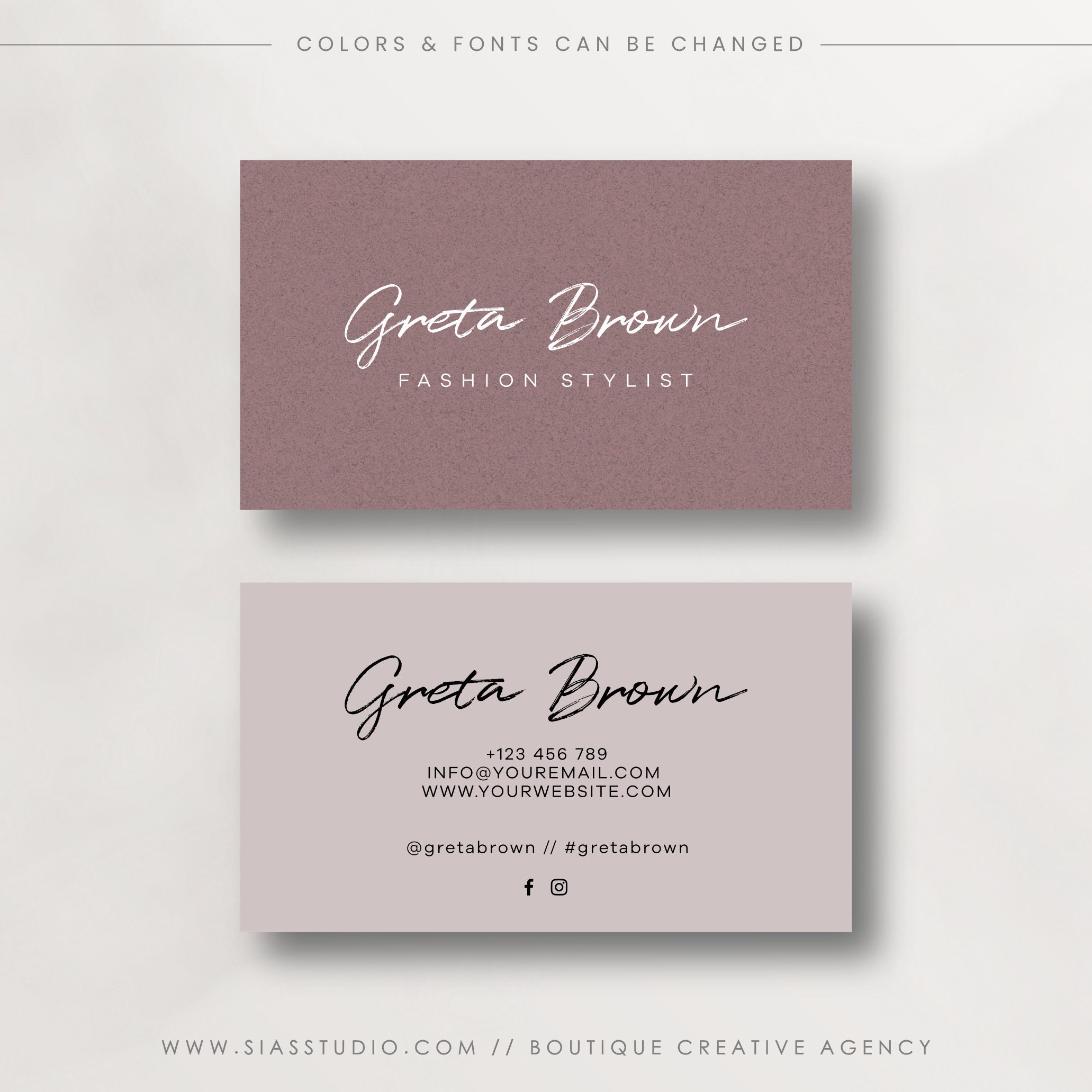 Fashion Stylist Business Cards