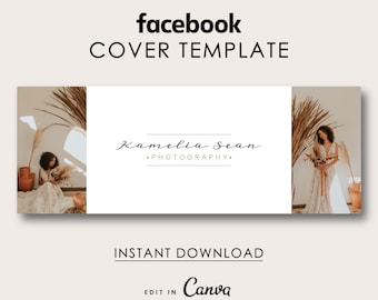 Facebook Cover Template for Canva, Customizable Facebook Cover ...
