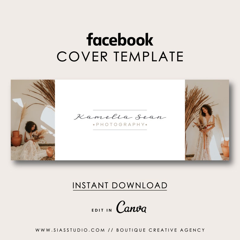 Facebook Cover Template for Canva, Customizable Facebook Cover ...