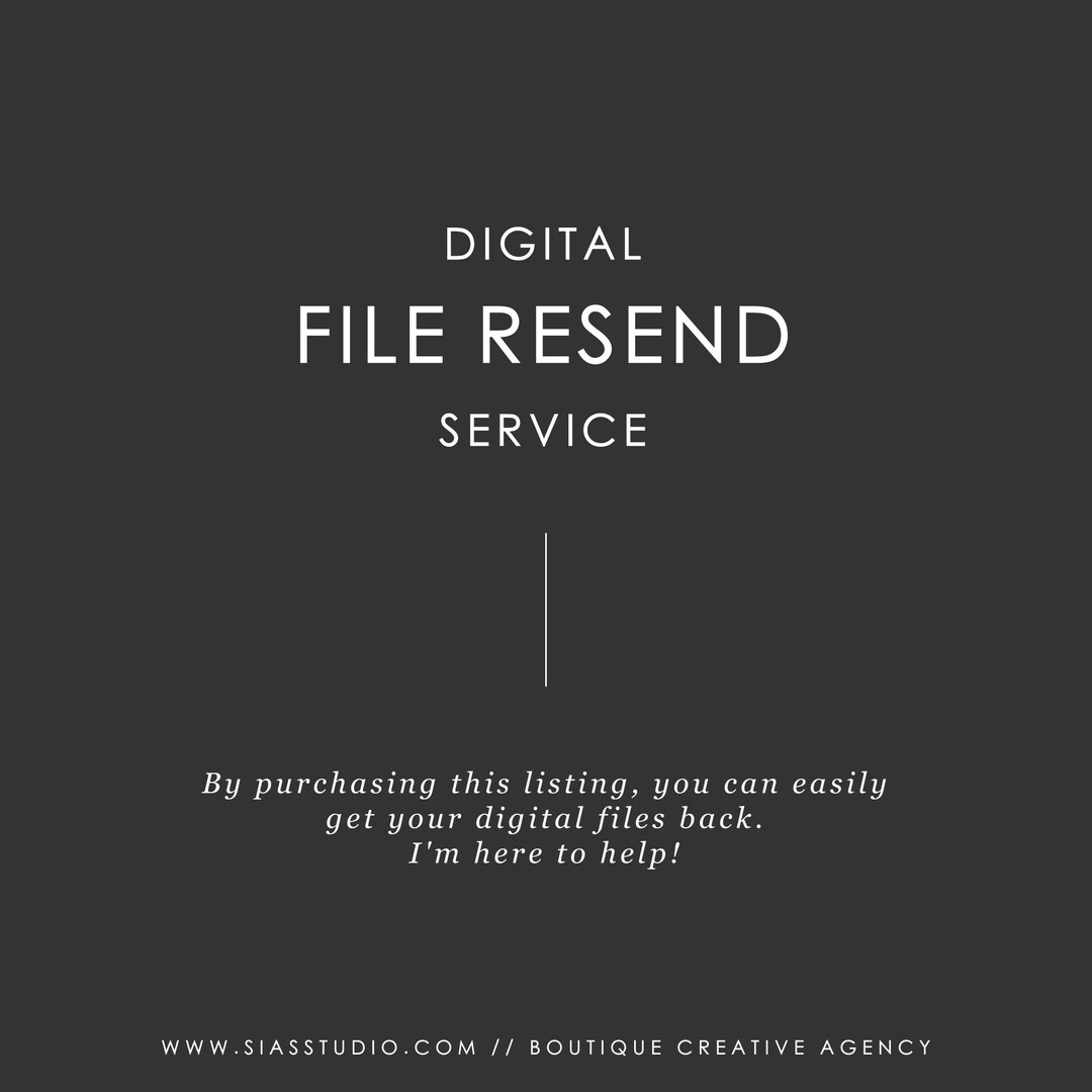 Digital File Resend Service - Etsy