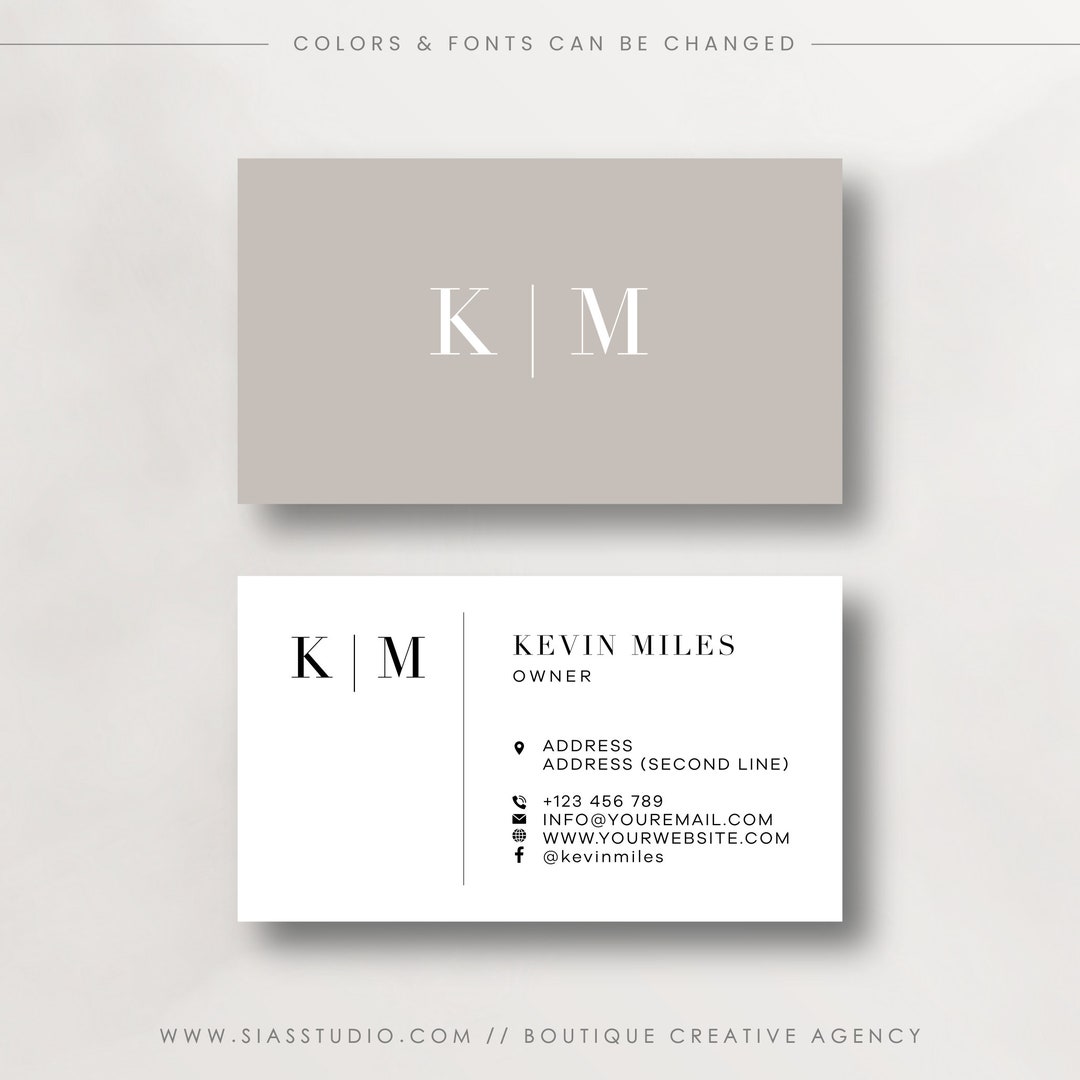 Double-sided Business Card Design, Business Card Template, Corporate ...