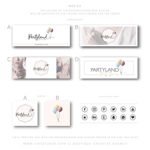 Premade Branding Package, Logo Design Kit, Logo for Events and Parties ...