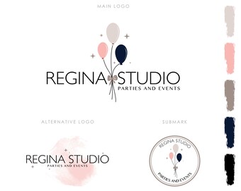 Customizable branding package Logo design kit Parties and | Etsy