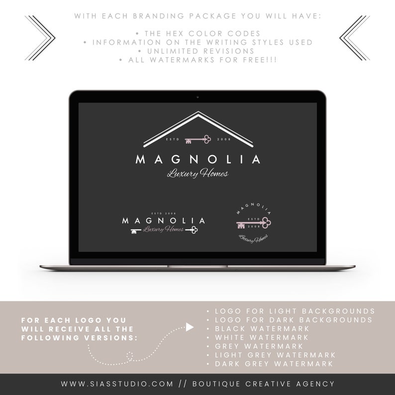 Real Estate Logo, Houses Sale Logo, Modern Logo Package, Branding Kit ...