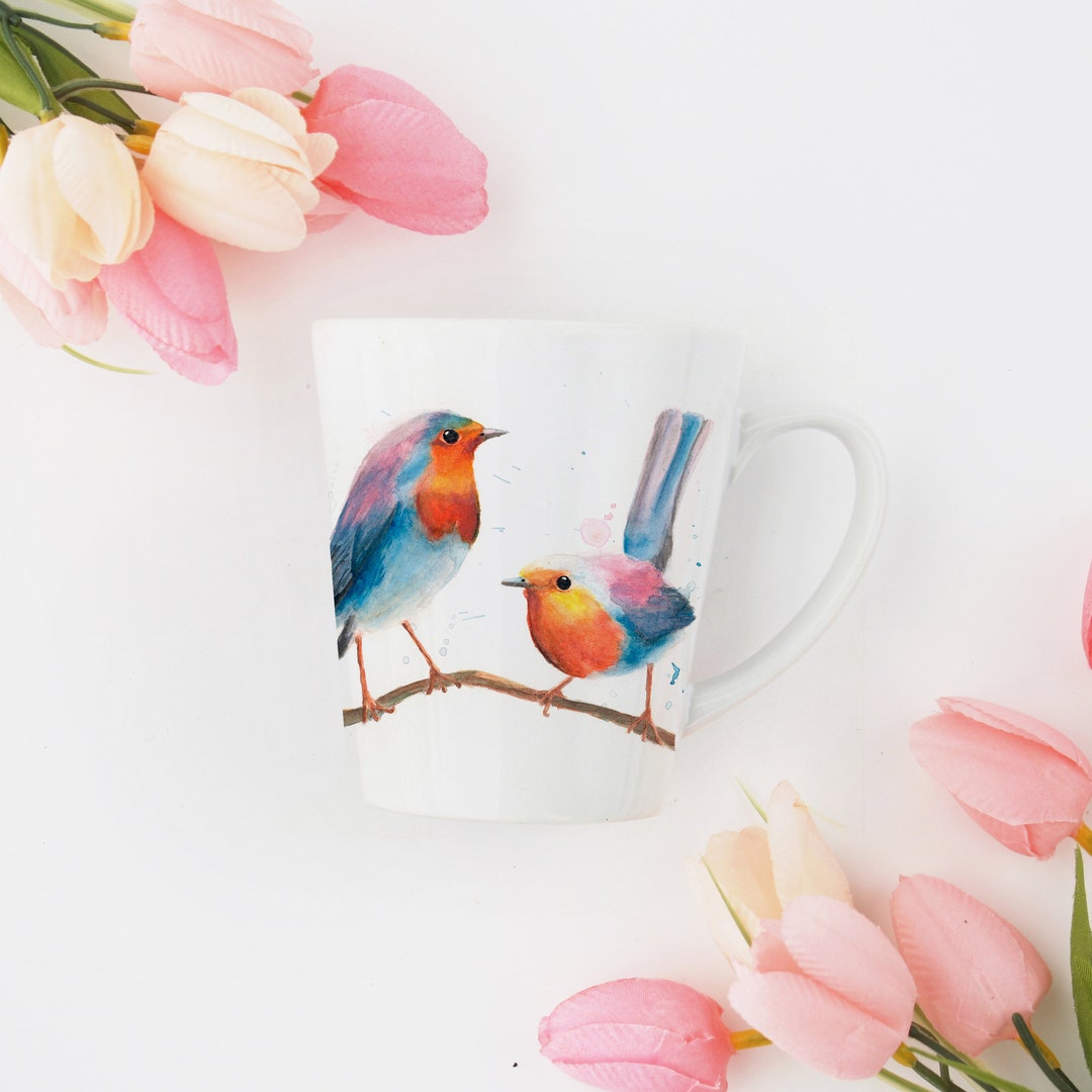 Robins Mug Watercolor Robin Gifts Watercolor Robins Robin Birds Robins ...
