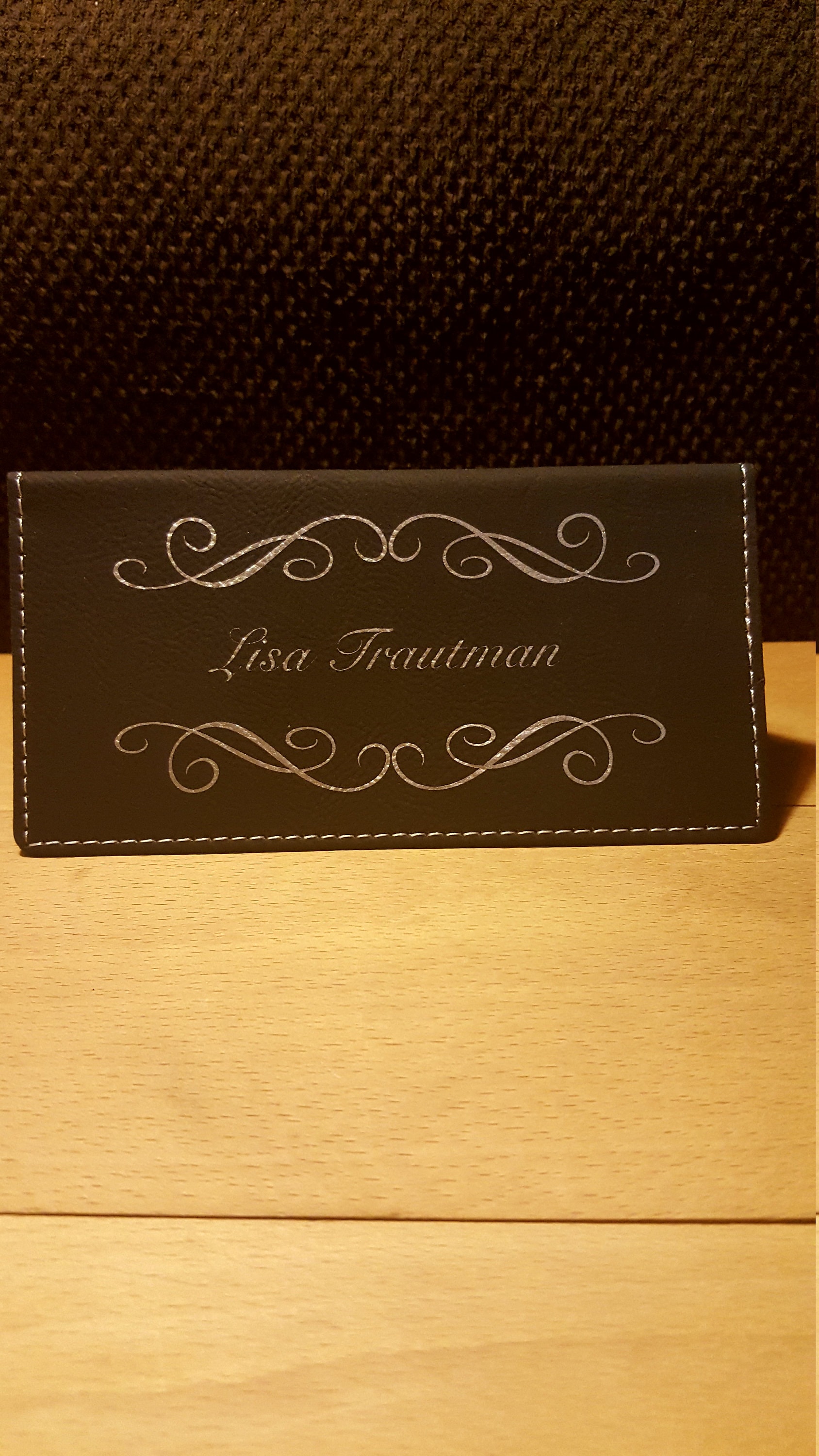 Personalized Leather Checkbook Cover/ Monogrammed Check Book - Etsy