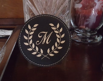 Leather Nautical Compass Coasters Set of 6 W/ Coaster | Etsy