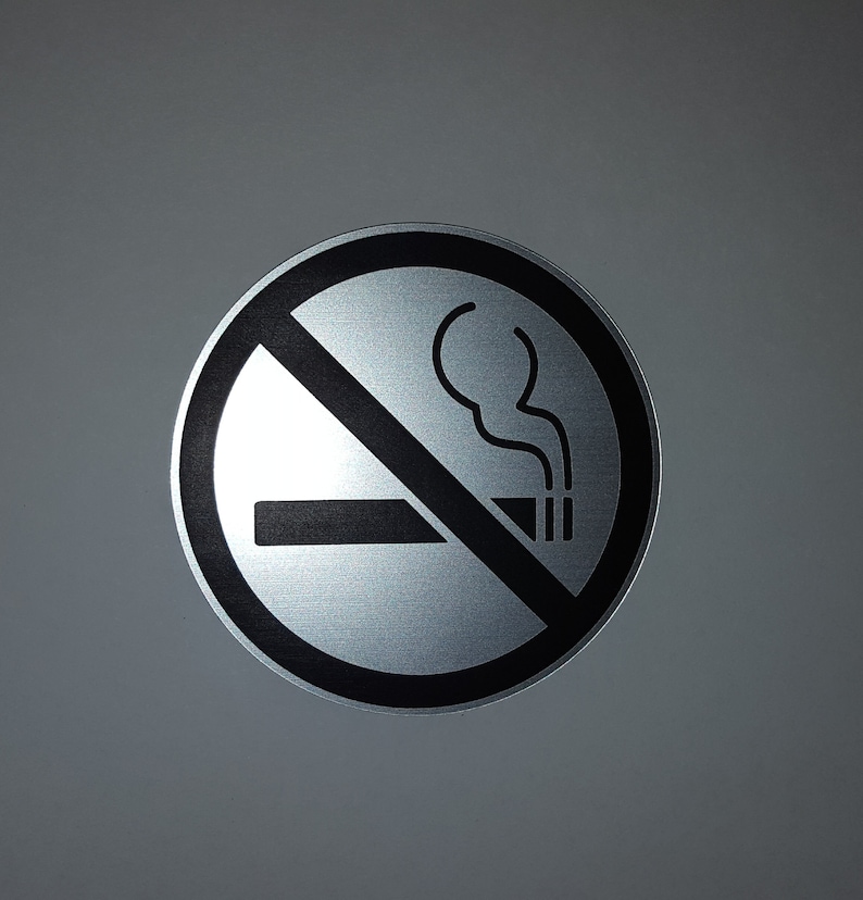 No Smoking Sign 3x 3 Small Round Sign - Etsy