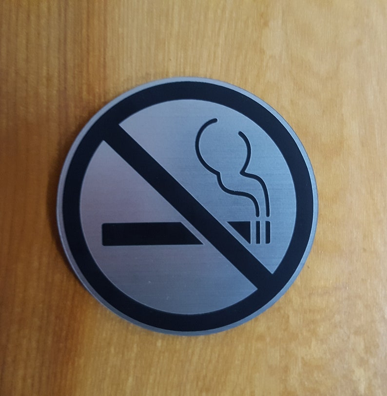No Smoking Sign 3x 3 Small Round Sign - Etsy