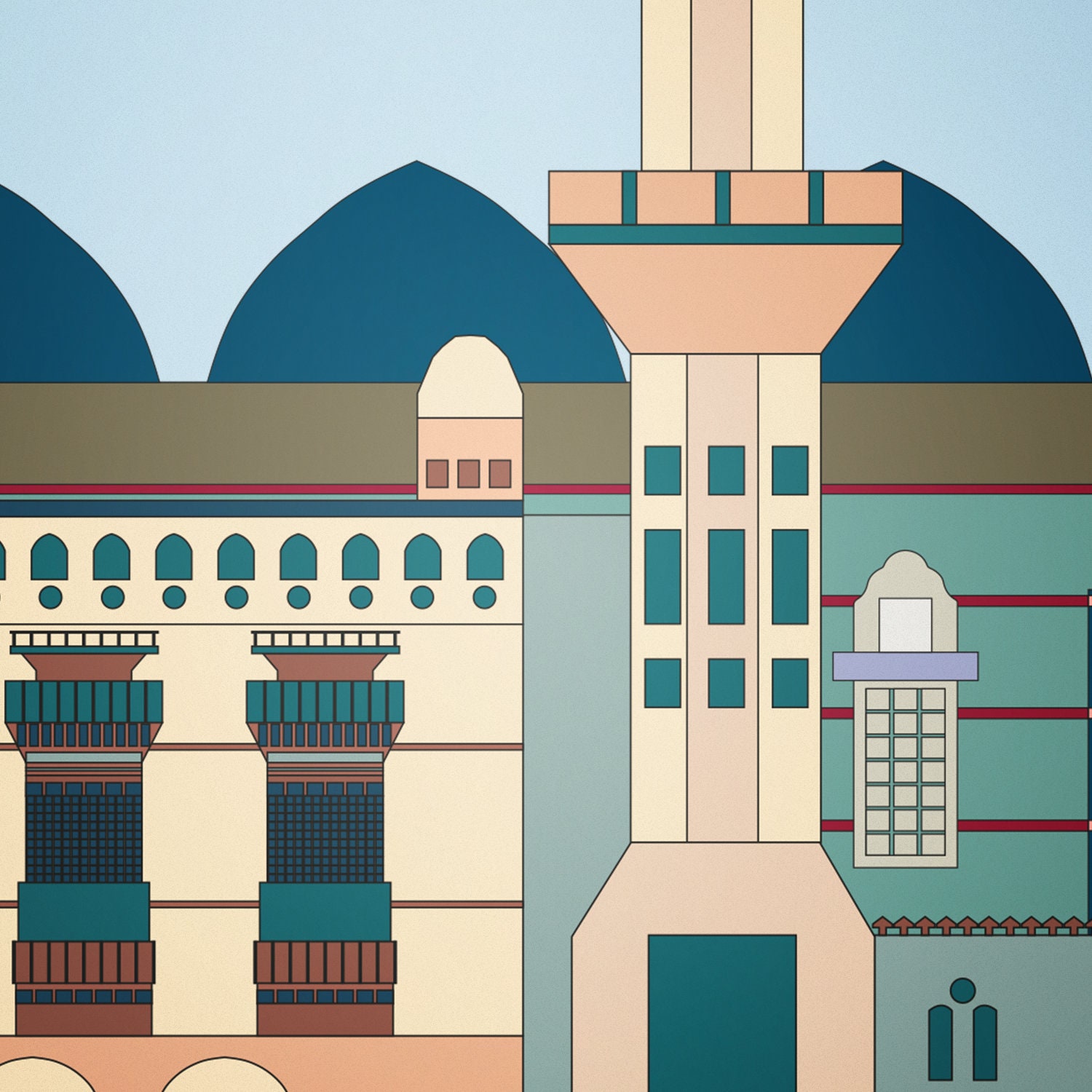 Jeddah Saudi Arabia Travel Poster City Print Museum - Etsy Canada