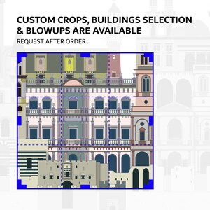 Aleppo, Syria, Travel Poster, City Print, Mosque Drawing, Church ...