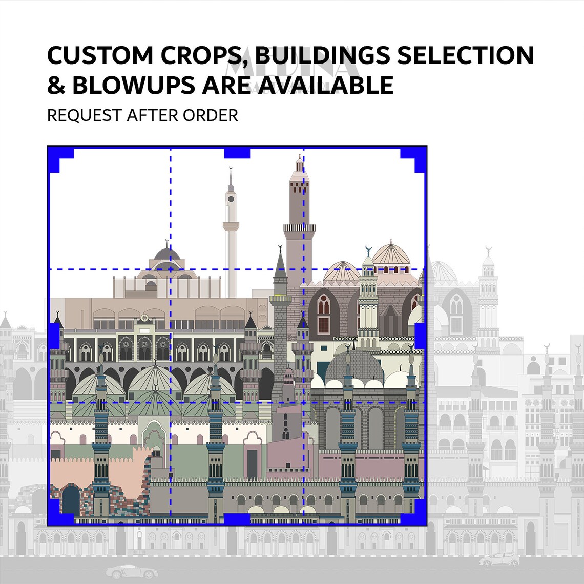 Medina Saudi Arabia Travel Poster City Print Mosque | Etsy