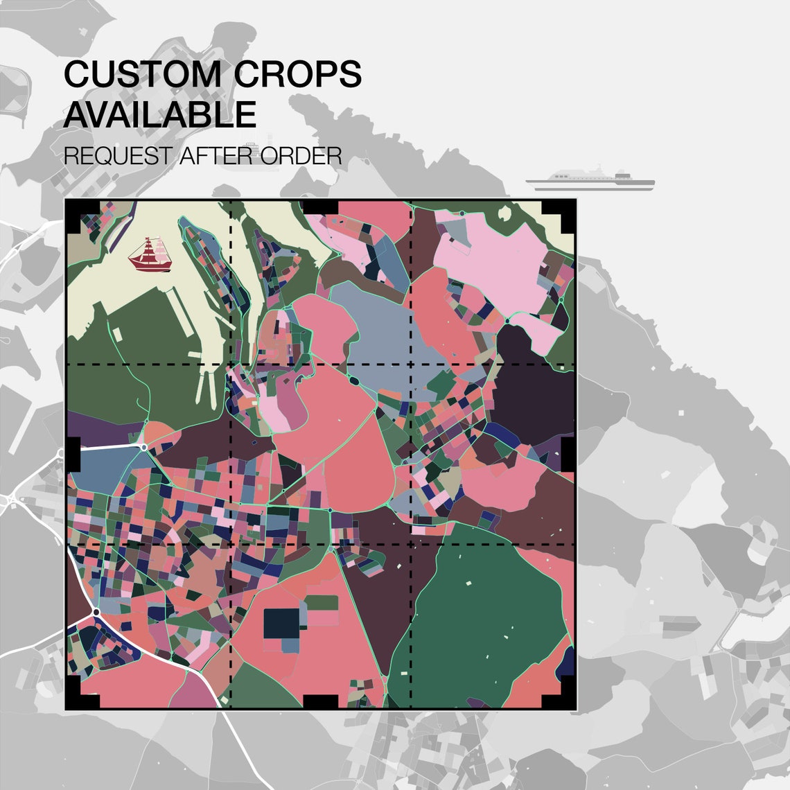 Ħaż-Żabbar Zabbar Malta Map Print Modern Contemporary | Etsy