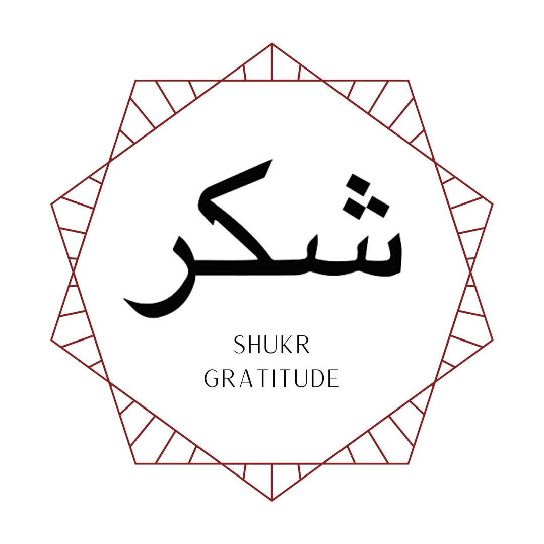 Islamic/ Arabic Caligraphy Art Print 'shukr' (gratitude) - Etsy