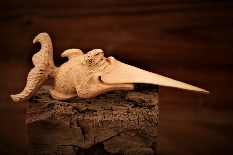 Fish Wood-spirit Carving Tutorial: 2024 Video & Patterns (digital ...