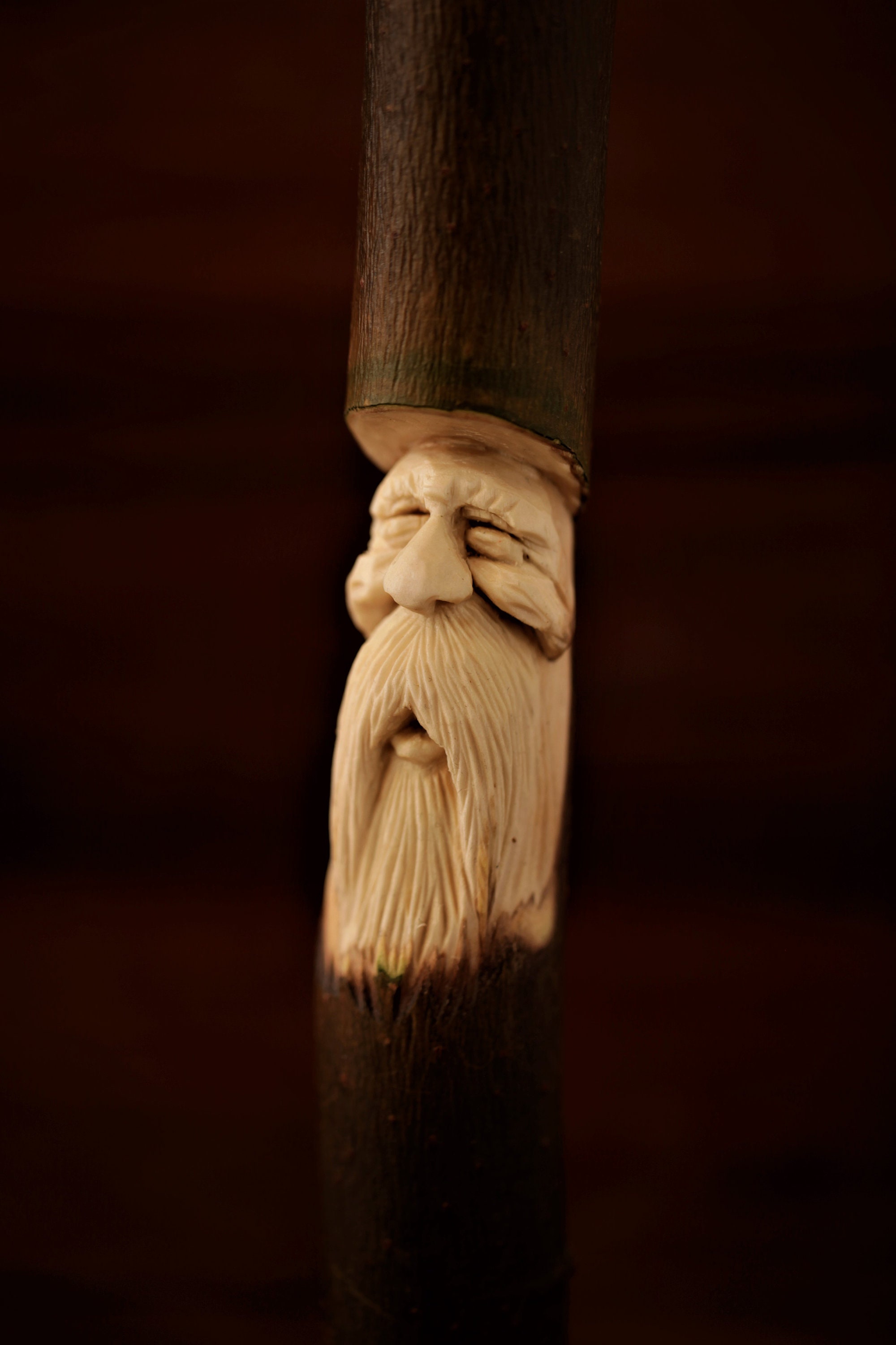 How to carve woodspirits on branches tutorial | Etsy