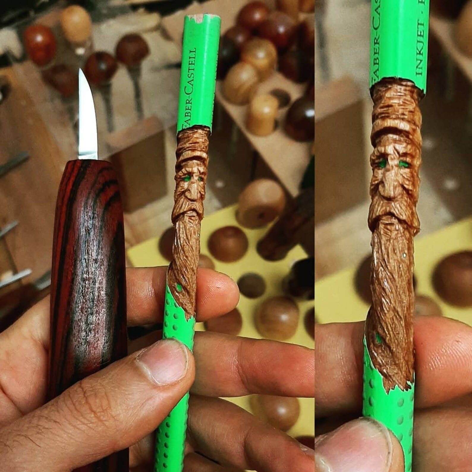 How to Carve Wood-spirit on Pencils Tutorial - Etsy