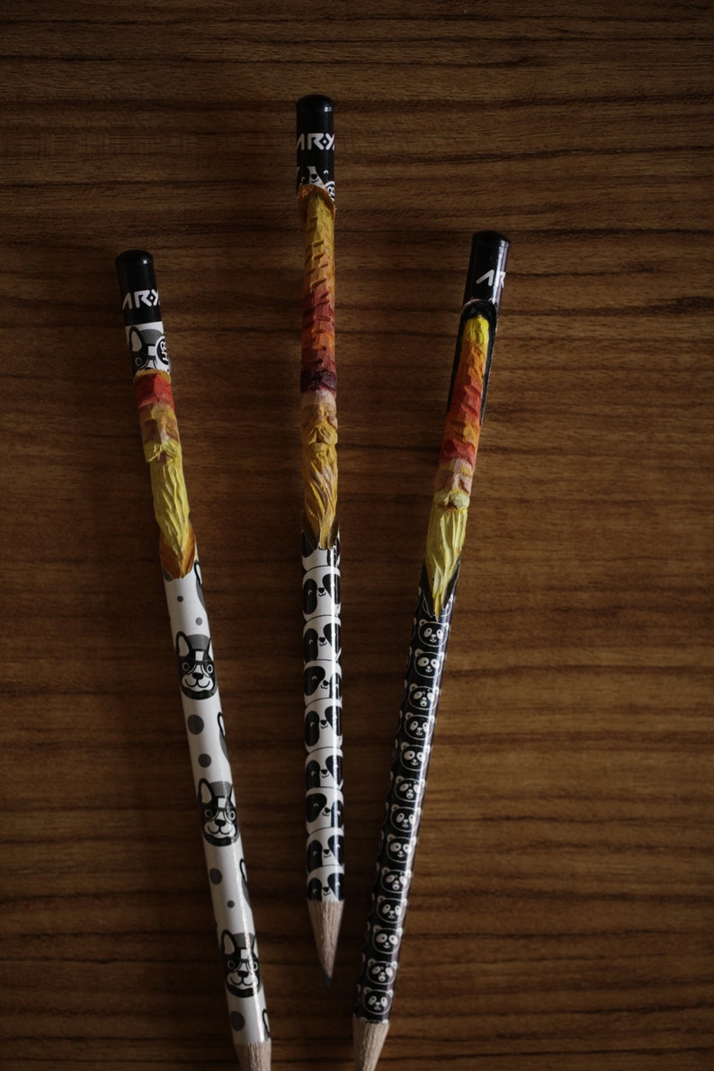 How to Carve Wood-spirit on Pencils Tutorial - Etsy