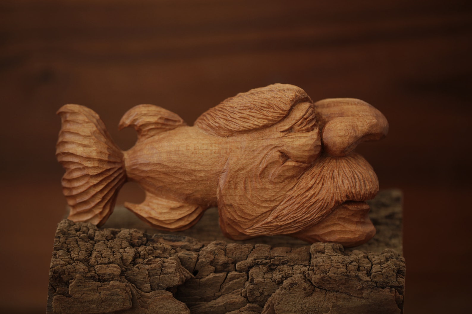 Fish Wood-spirit Carving Tutorial: 2024 Video & Patterns (digital ...
