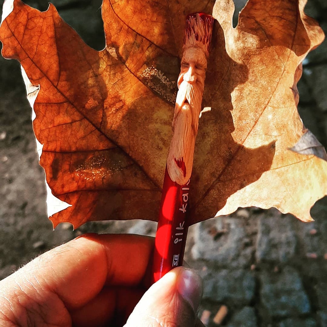 How to carve Wood-Spirit on pencils tutorial | Etsy