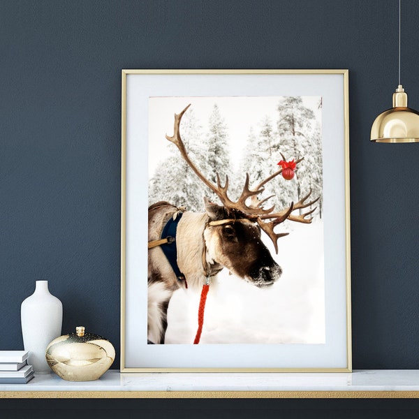 Reindeer Print - Etsy