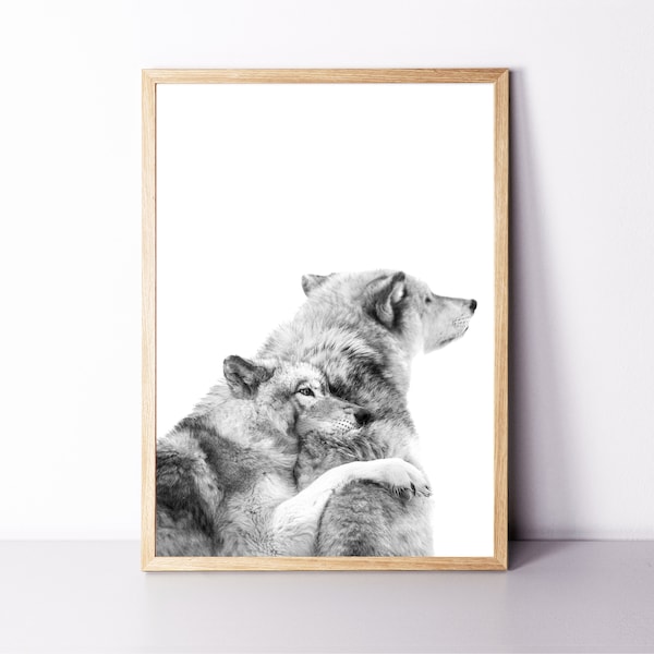 The Two Wolves Art - Etsy