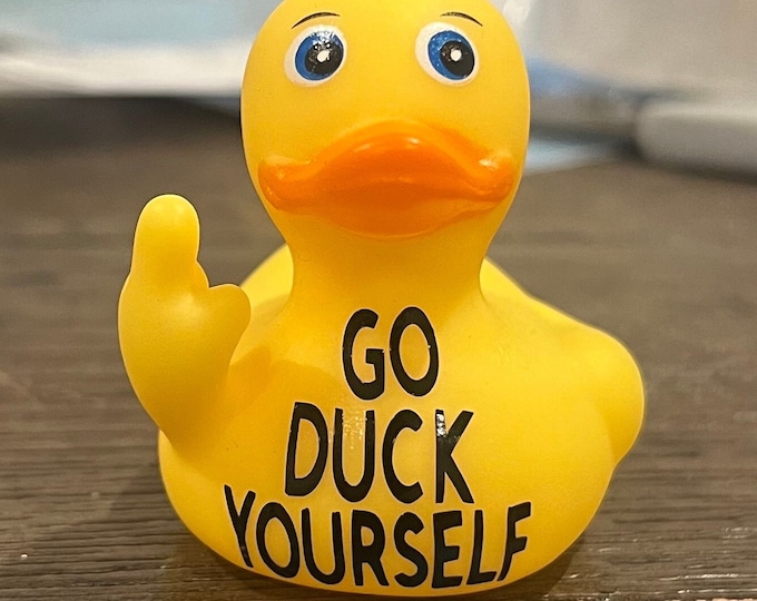 Middle Finger Rubber Duck, F You Rubber Duck, Custom Funny Rubber Duck ...