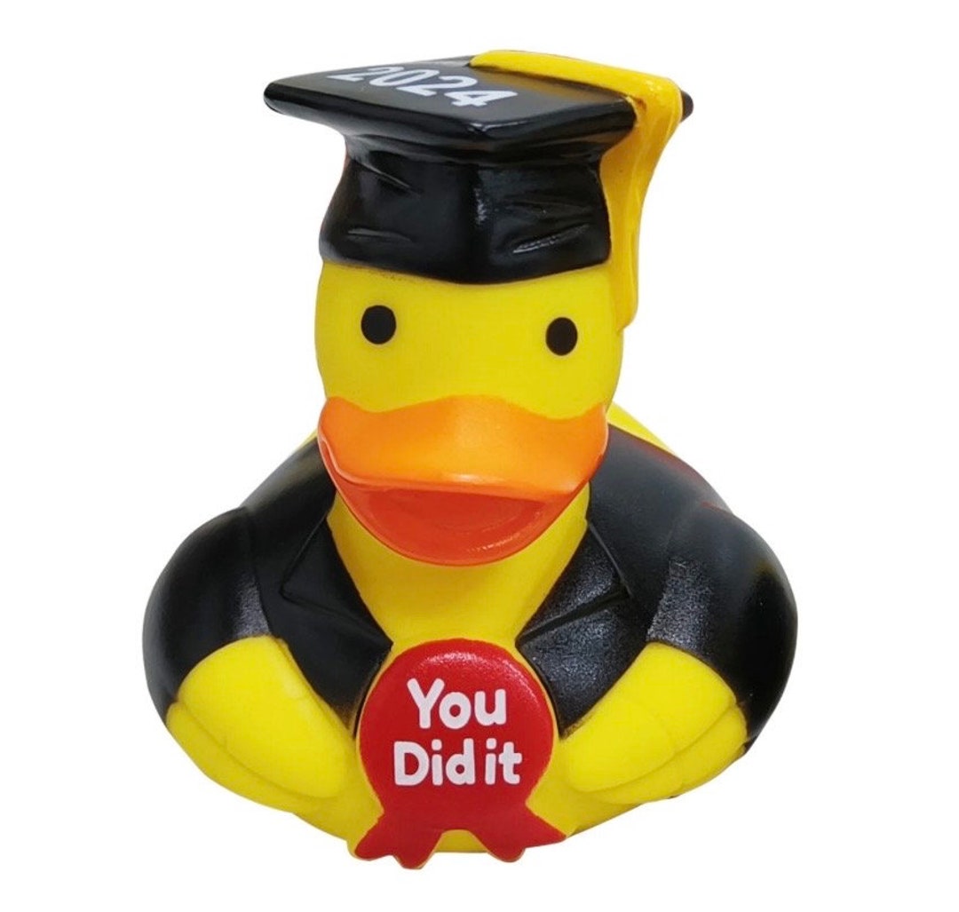 Graduation Rubber Duck With 2024, Rubber Duck Graduate, College ...