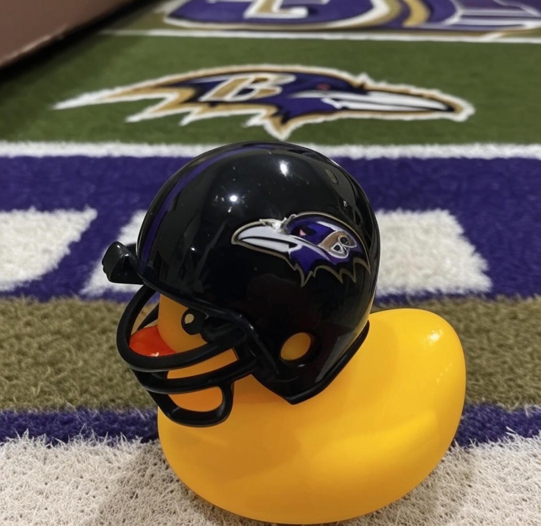 Baltimore Ravens Rubber Duck With Custom Helmet - Etsy