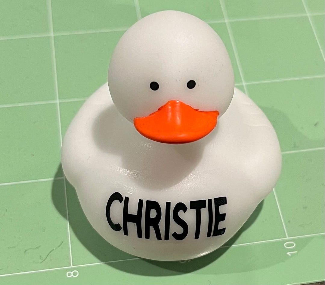 Custom Rubber Duck White, Custom Cruise Duck, Duck for Cars, Kids Duck ...