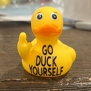 Middle Finger Rubber Duck, F You Rubber Duck, Custom Funny Rubber Duck ...