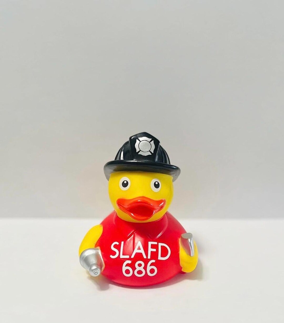 Large Firefighter Custom Rubber Duck, Duck for Cars, Fireman Rubber ...