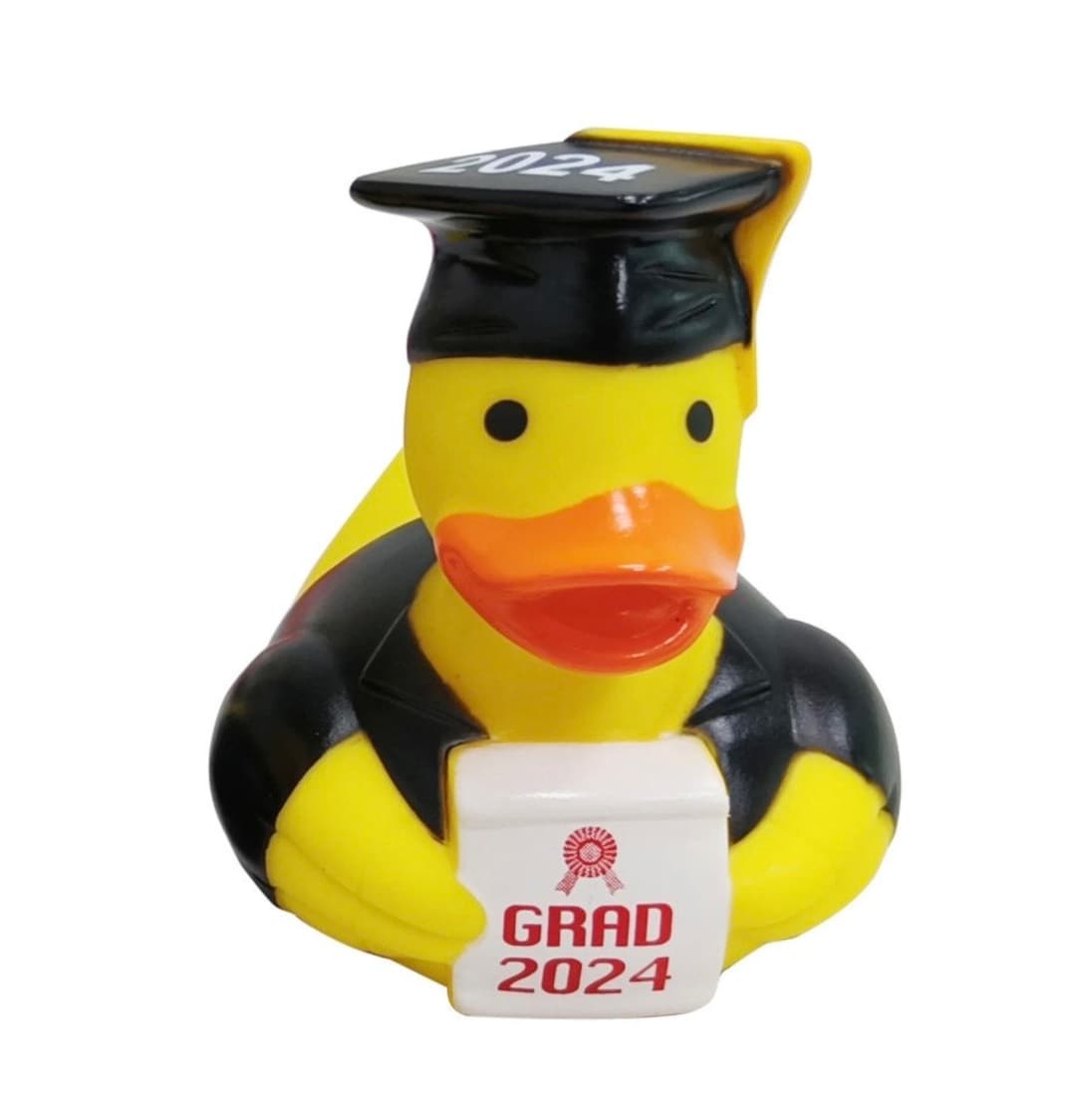 Graduation Rubber Duck With 2024, Rubber Duck Graduate, College ...