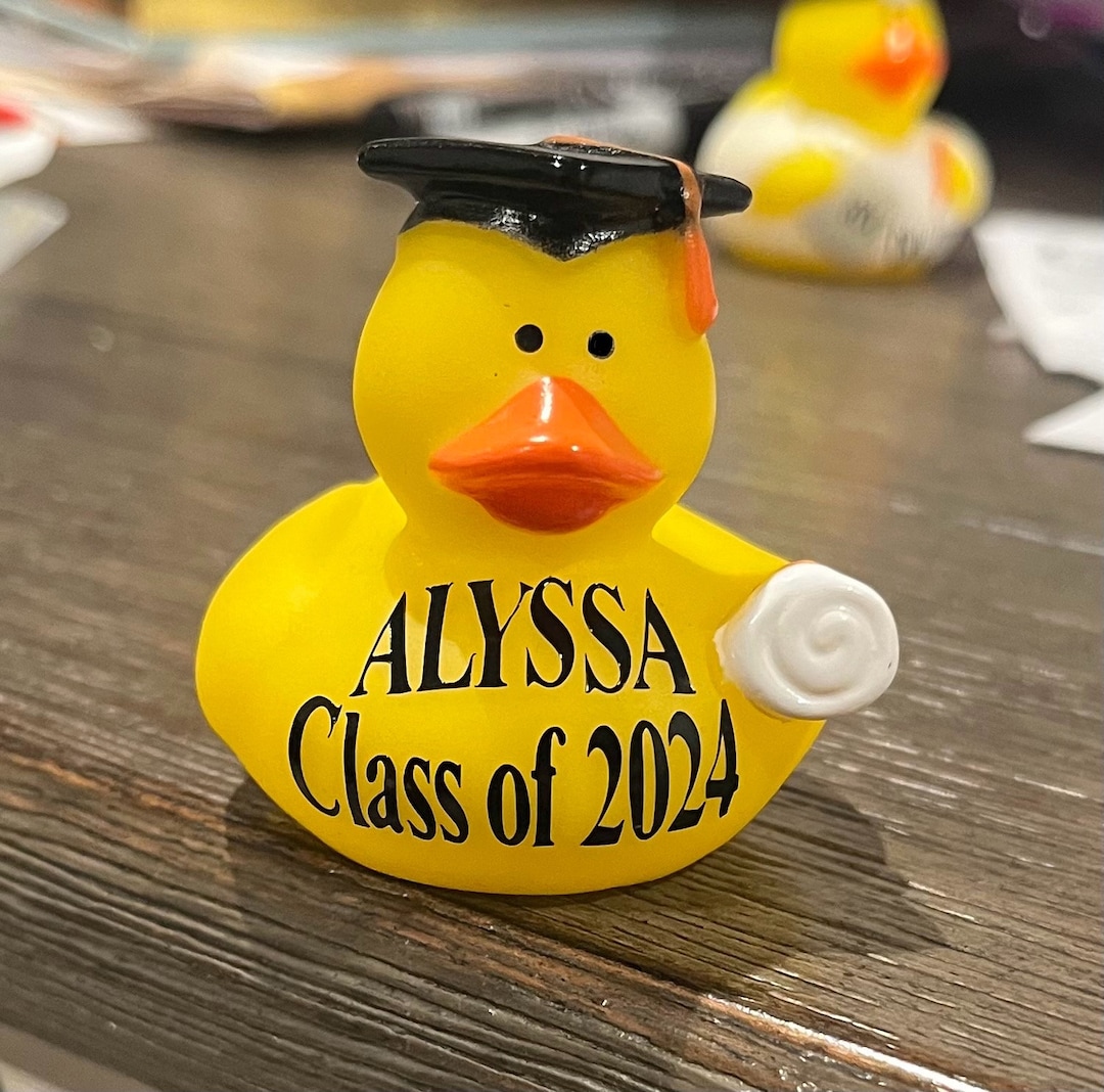 Graduation Rubber Duck, Rubber Duck Graduate, College Grad Gift ...