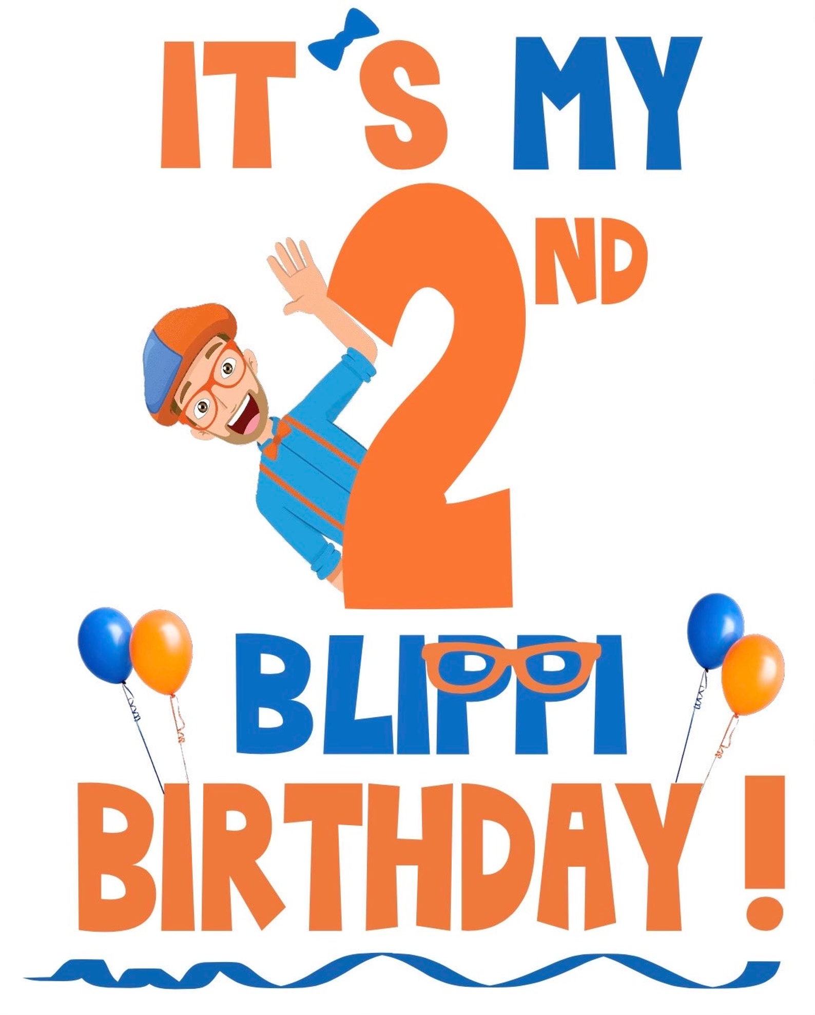 Blippi Birthday Shirt Kids Birthday Shirt Blippi Toddler - Etsy
