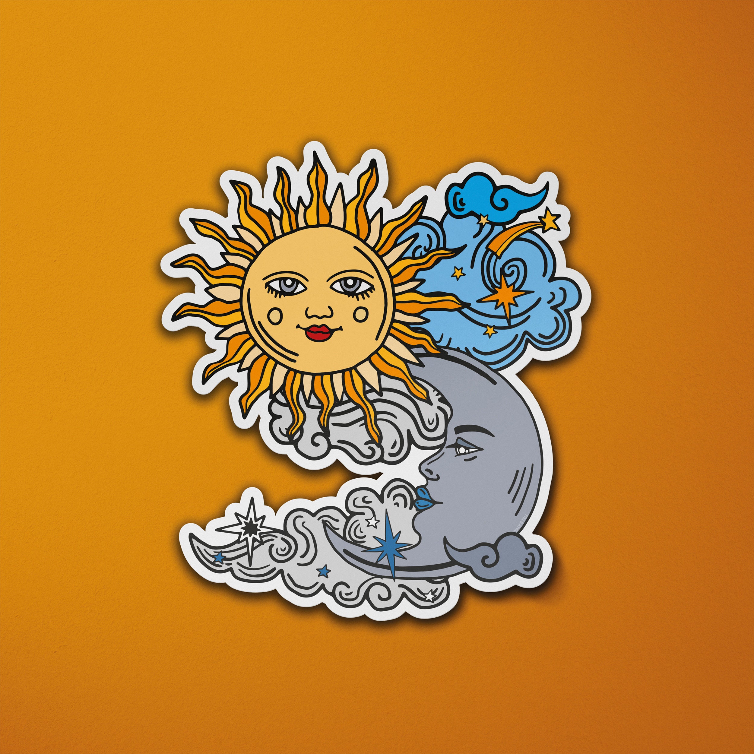 Sun Moon Stars Vinyl Sticker | Astrology | Star Sign | Spiritual ...