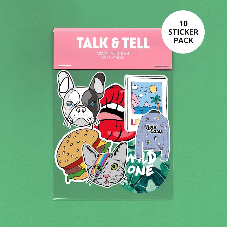 Pack of 10 Vinyl Sticker Sticker Pack Laptop Stickers - Etsy UK