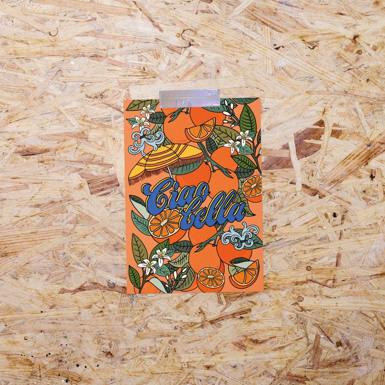 Ciao Bella Oranges Greeting Card Birthday Card Anniversary - Etsy