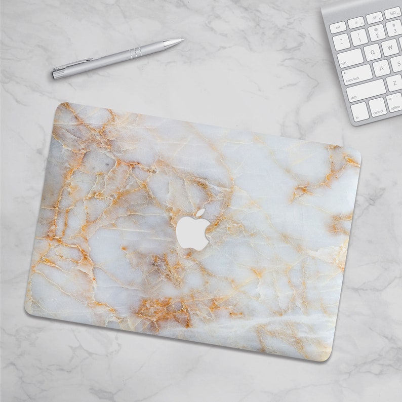 White Rust Marble Macbook Vinyl Skin Macbook Decal Laptop - Etsy UK