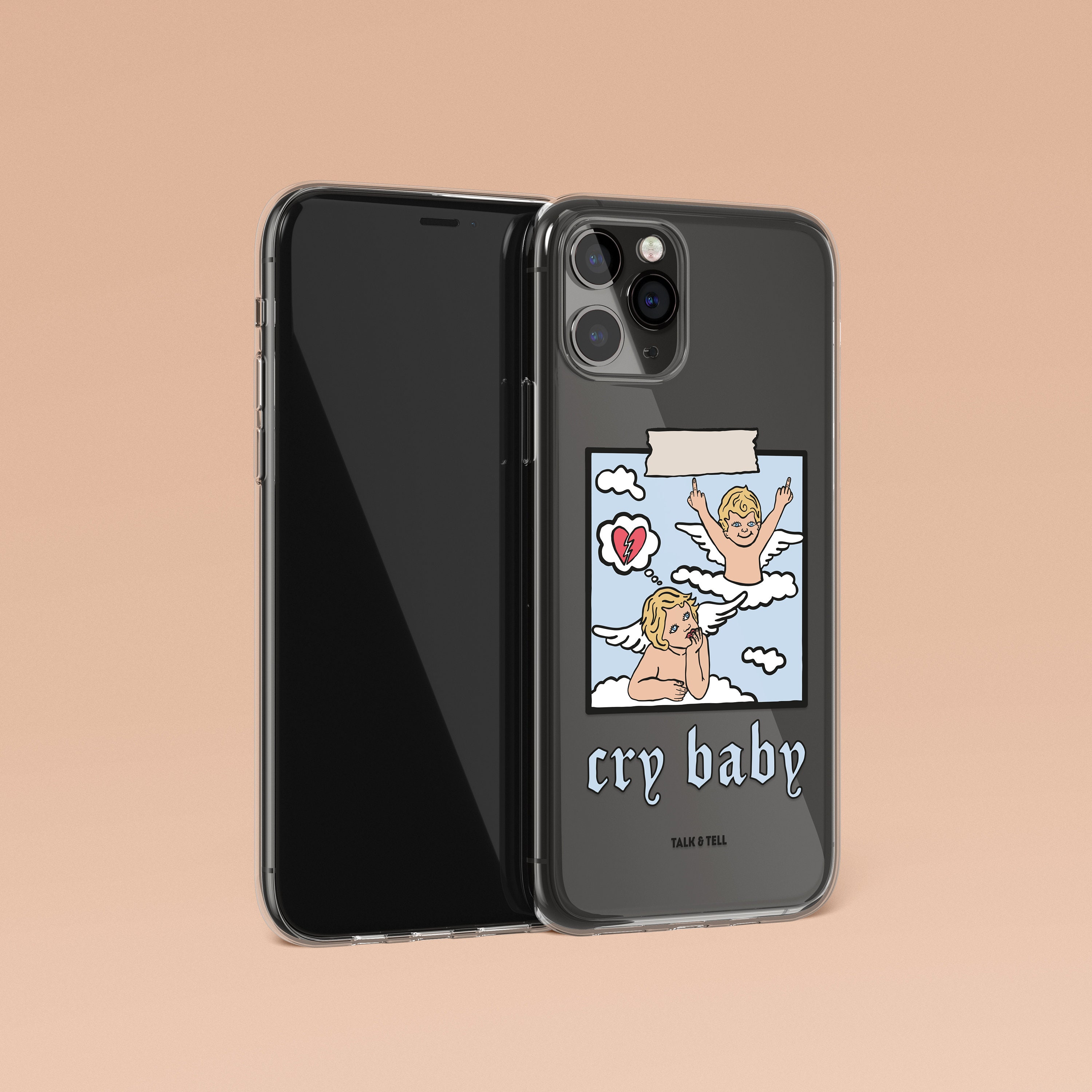 Cry Baby Cherubs iPhone Case | Angels | Middle Finger | Funny | iPhone ...