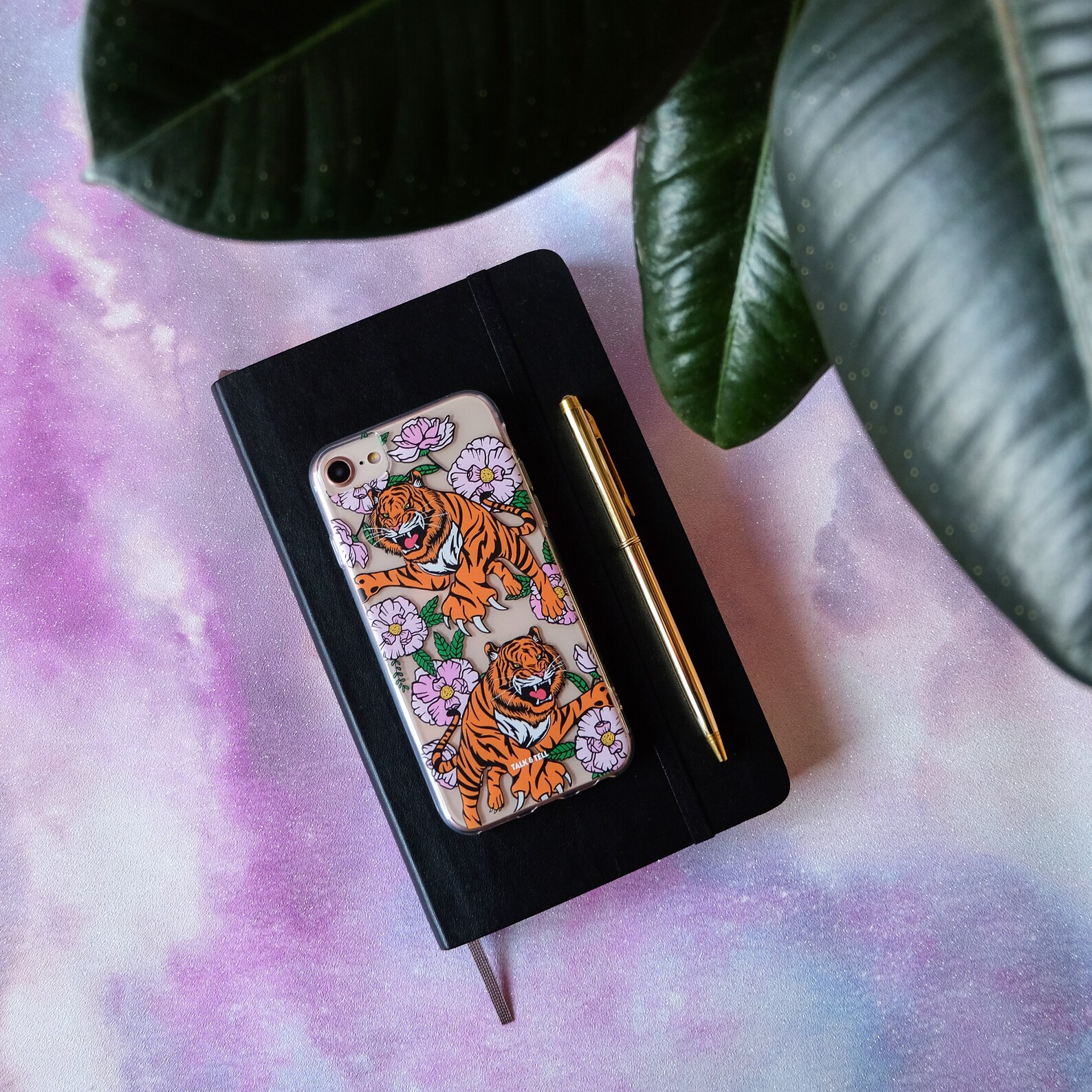 Peony Tiger Iphone Case Bengal Tiger Animal Peony Flower | Etsy UK