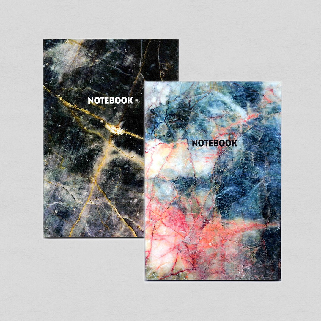 Set of 2 Marble Notebooks - Etsy