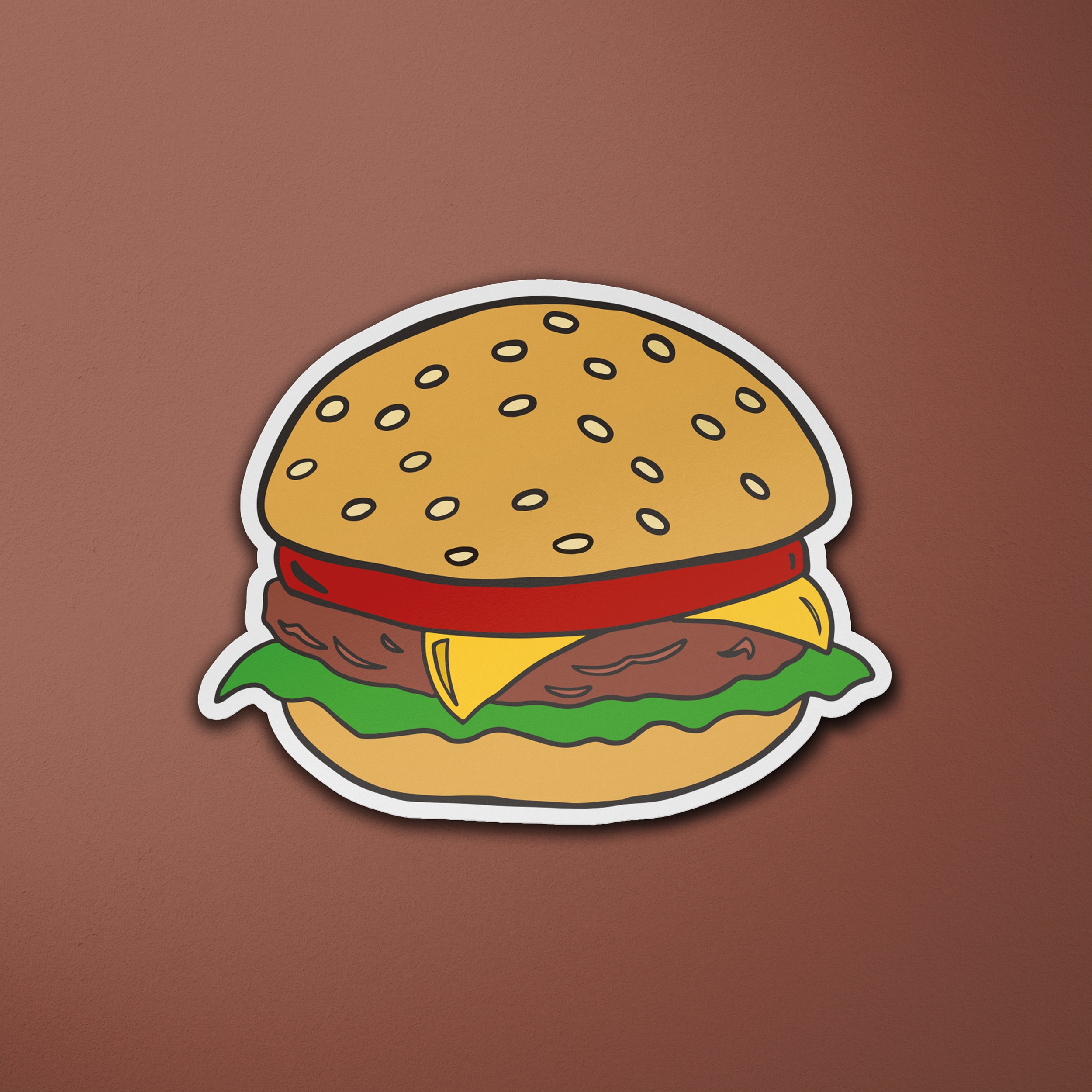 Burger Vinyl Sticker Fast Food Hamburger Luggage - Etsy